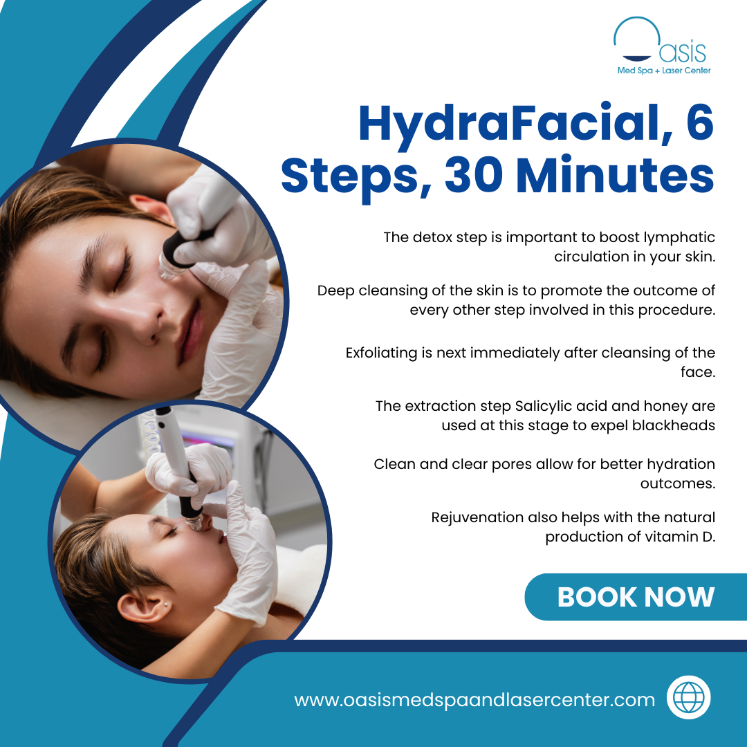 HydraFacial - 6 Steps to Your Best Skin in 30 Min | Oasis Med Spa and Laser Center